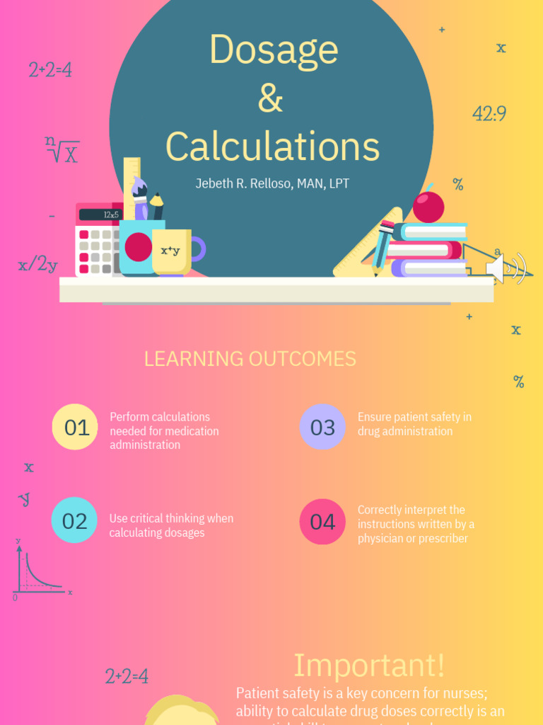 Drug Computation | PDF | Dose (Biochemistry) | Chemistry