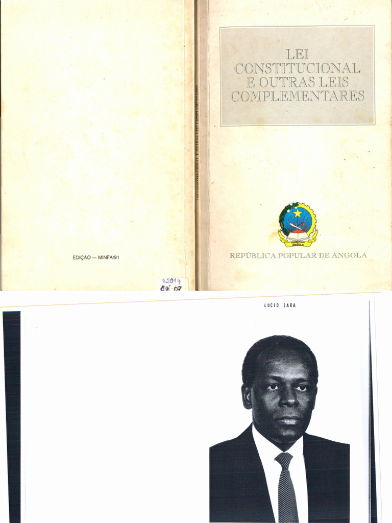 Nova Lei Constitucional de Angola 1991 | PDF | Propriedade privada | Estado