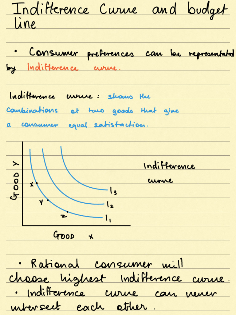 Indifference Curve and Budget Lines. | PDF | Consumer Behaviour | Economies