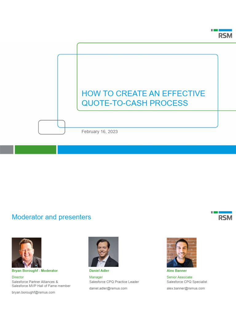 Wc Salesforce Quote To Cash Pdf Enterprise Resource Planning