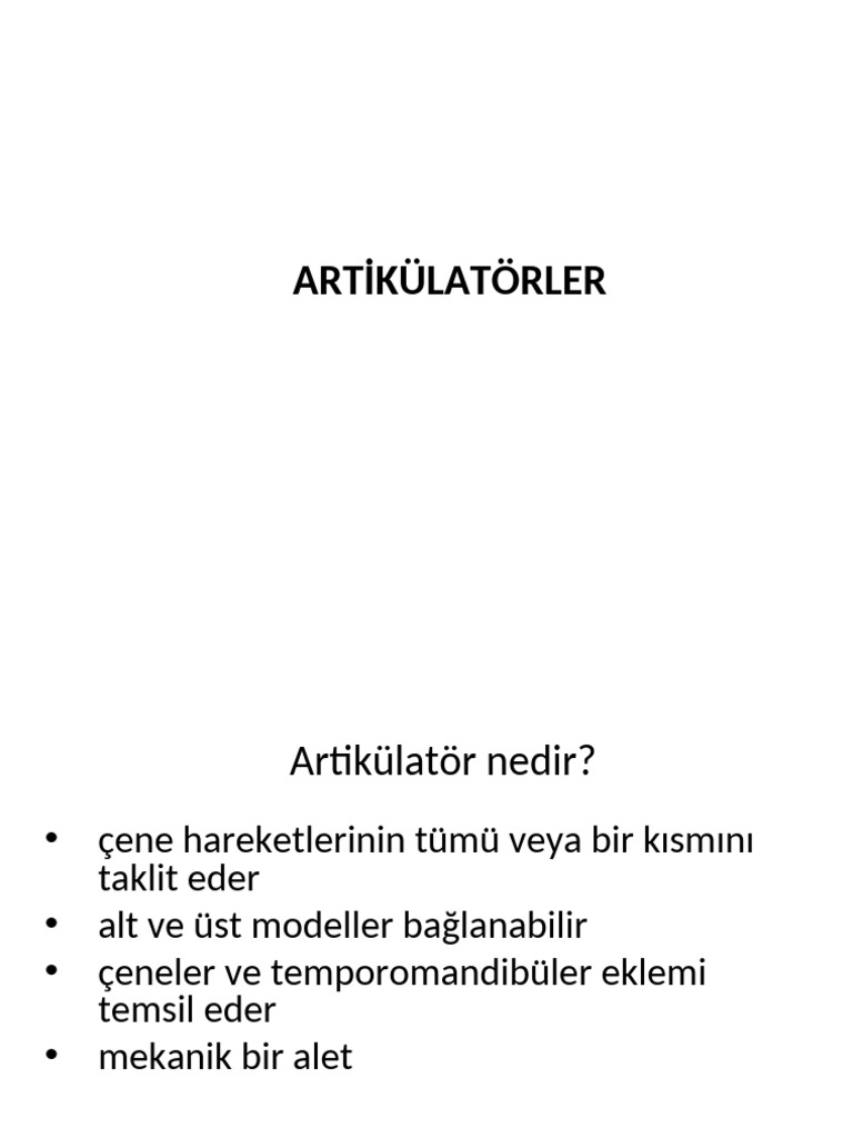Artikulatorler Ads 2 | PDF
