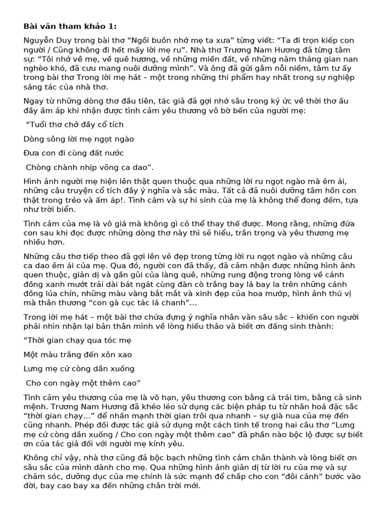 Trong lời mẹ hát | PDF