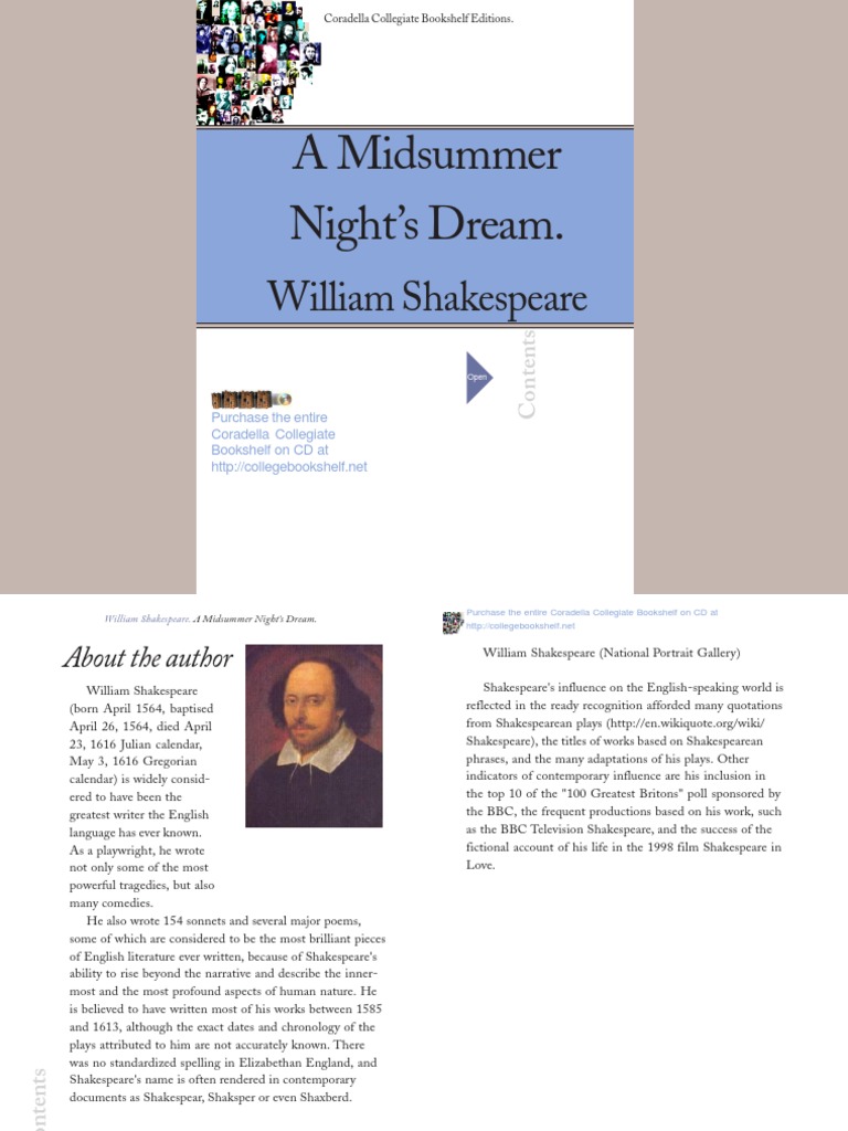Shakespeare Amid Summer Night Dream | PDF | A Midsummer Night's Dream