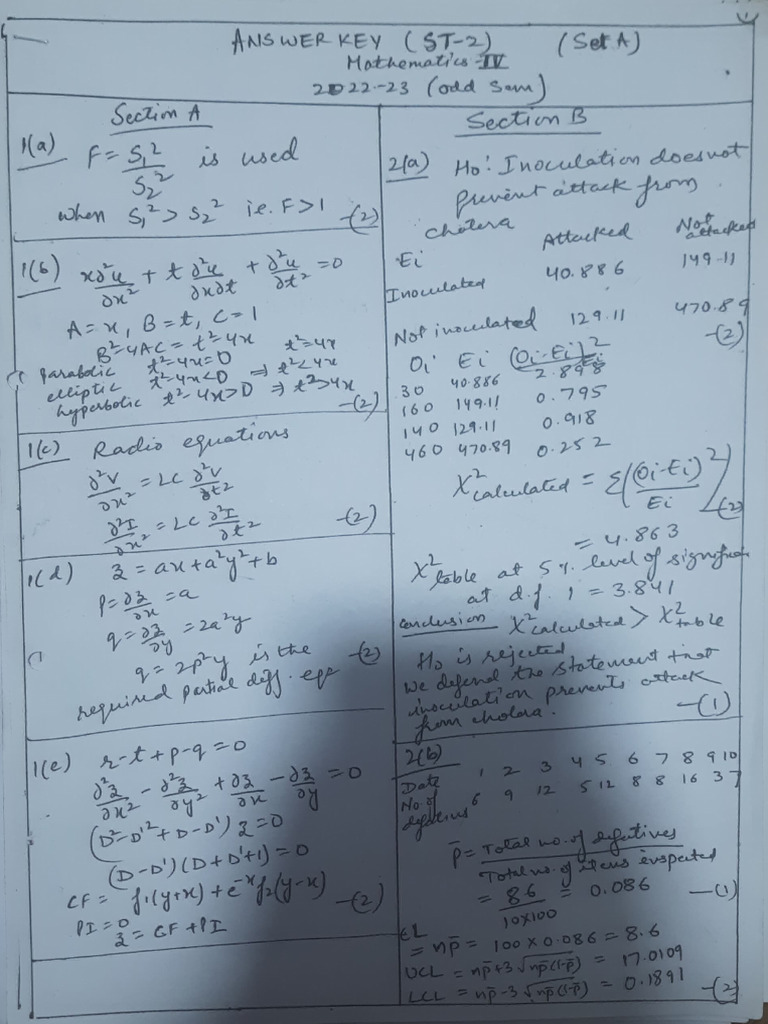 Detailed Solution of Maths4 (St2) | PDF