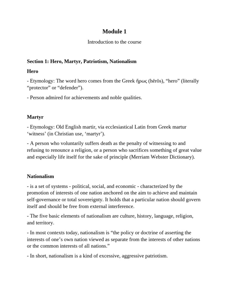 Module 1 - Introduction to the Course | PDF | Philippines