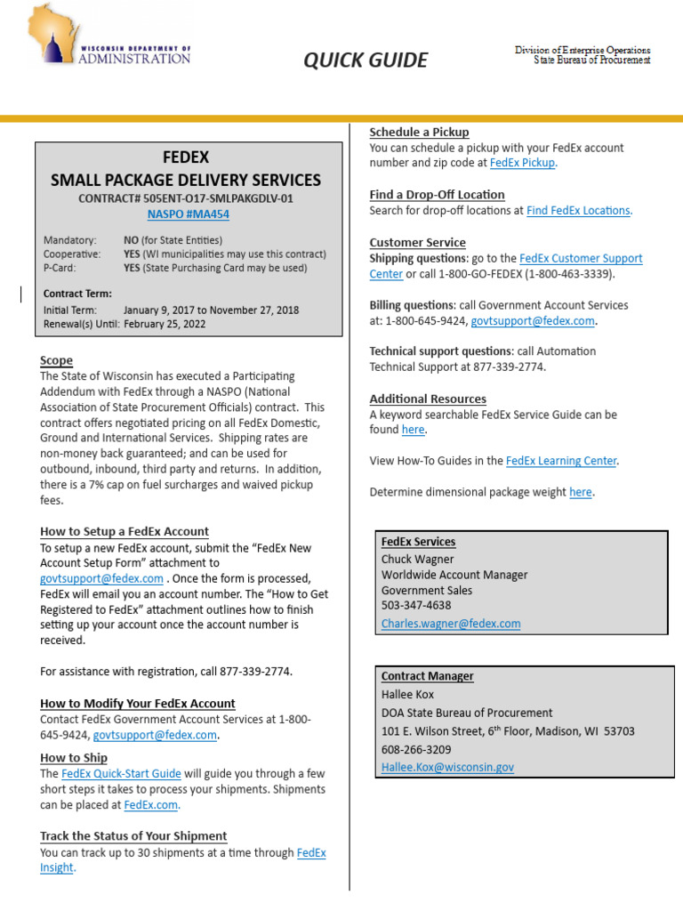 1 Fedex User Quick Guide | PDF | Fed Ex | Business