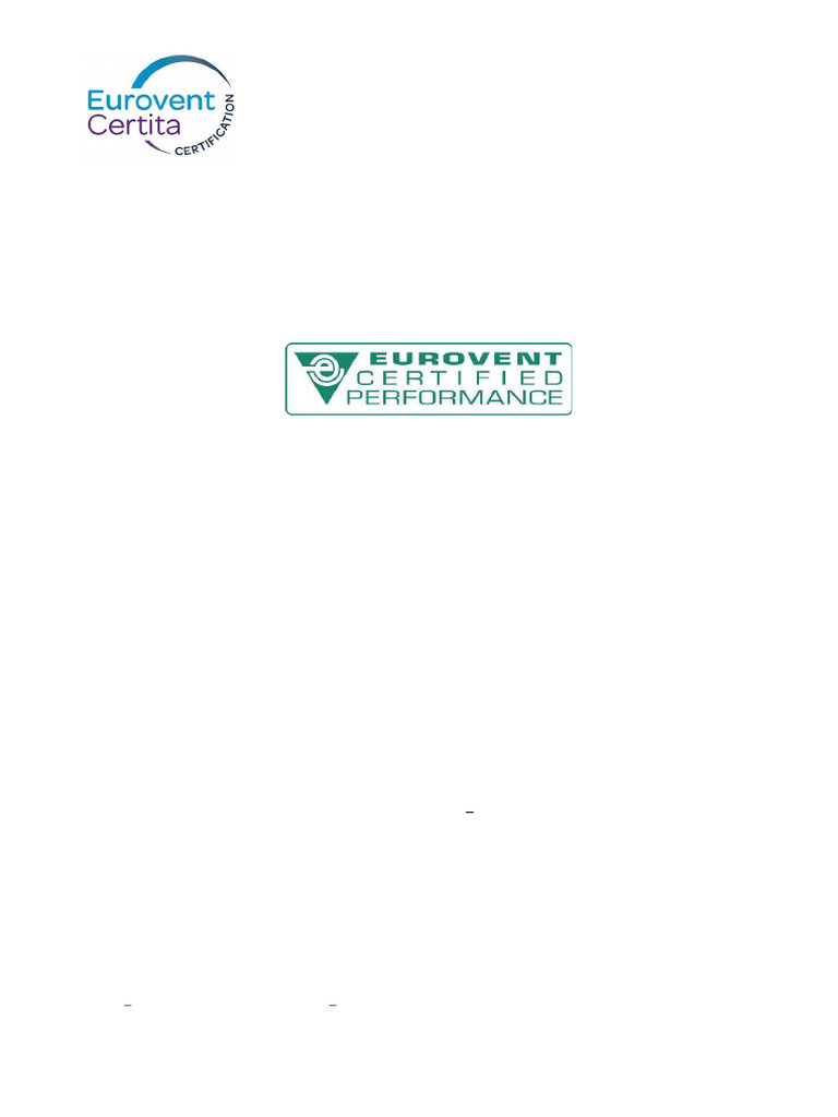 Eurovent Critera Checking Chilled Beam Ebded9bd | PDF