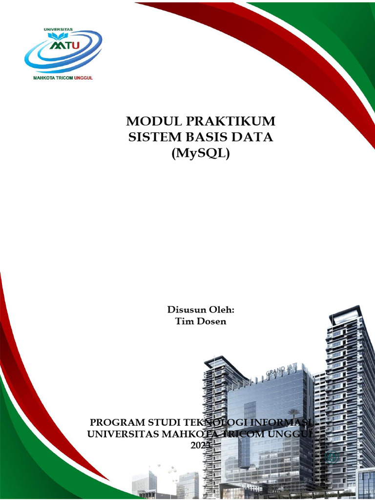 MODUL - PRAKTIKUM Matakuliah Sistem Basis Data Fix | PDF