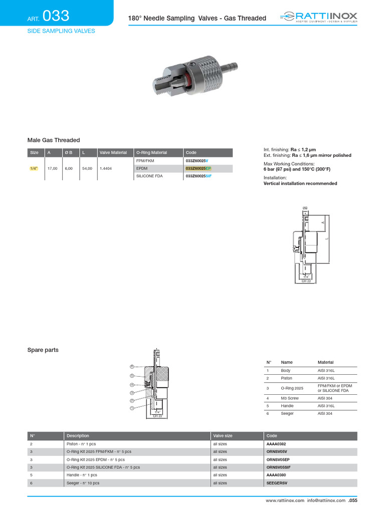 180° Needle Sampling Valves Overview | PDF | Mechanical Engineering ...