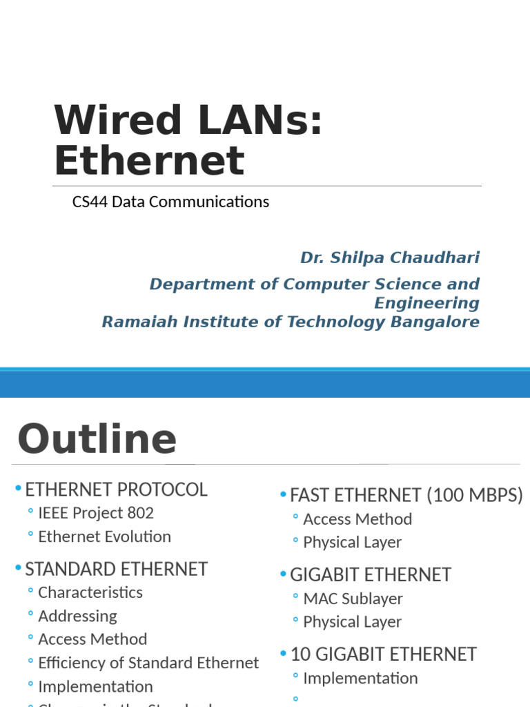 Ethernet Protocol and LAN Standards Overview | PDF | Ethernet | Local ...
