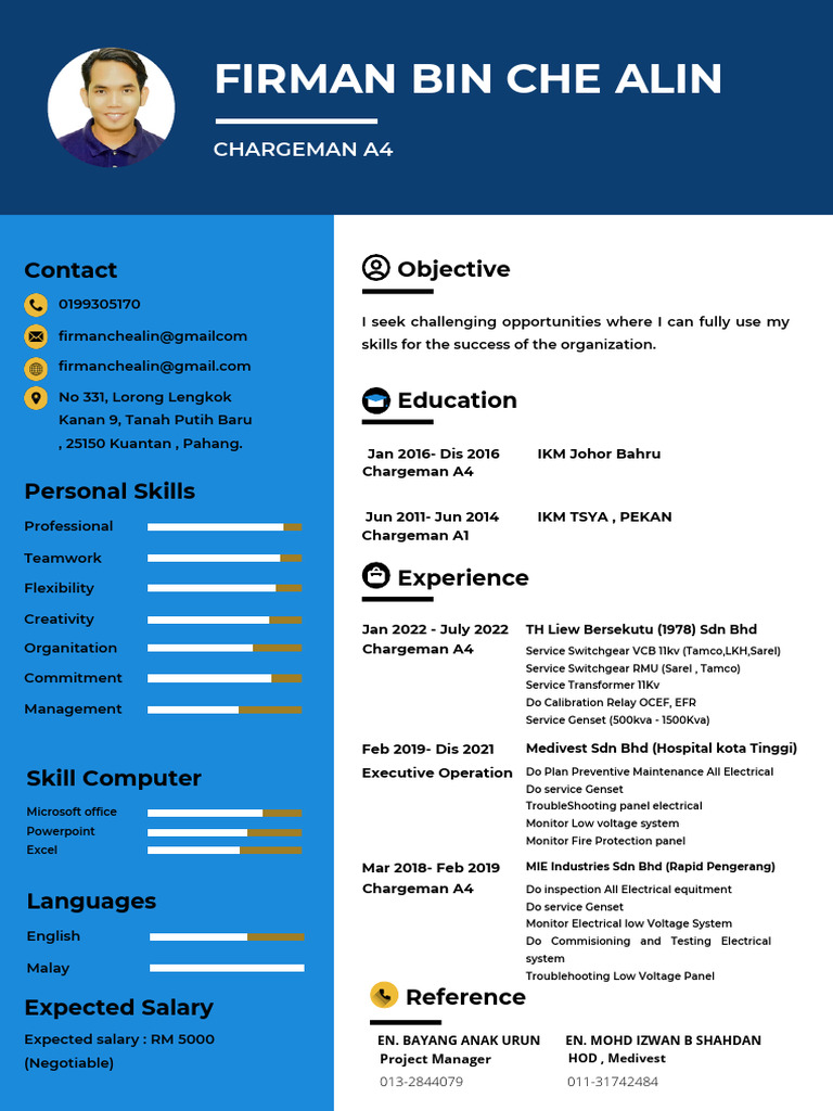 Resume Chargeman A4 | PDF | Power (Physics) | Electric Power
