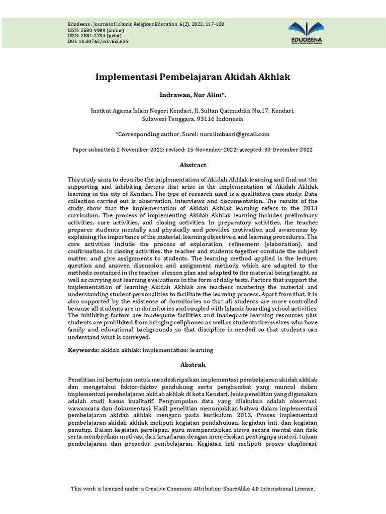 117-128 Nur+Alim Implementasi+Akidah+Akhlak | PDF