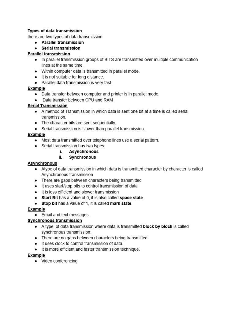 Types of Data Transmission | PDF