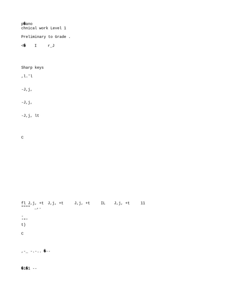 Teachnical Work Level 1 | PDF | Minor Scale | Harmony