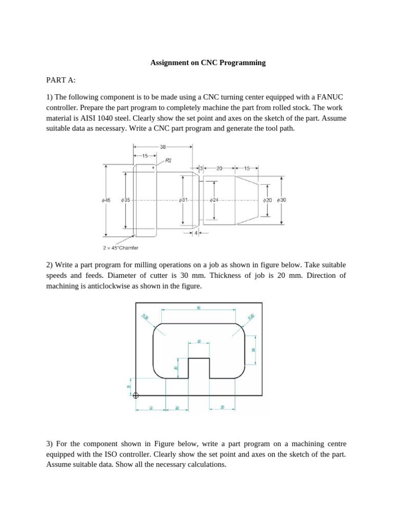 Lab Exercise - Q - CNC Programming 24-25 | PDF