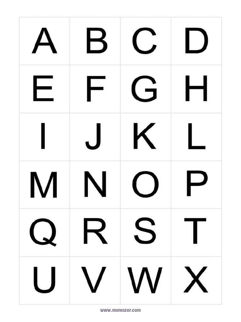 Jeu Memory A Imprimer Pour Enfants Lettres Alphabet | PDF