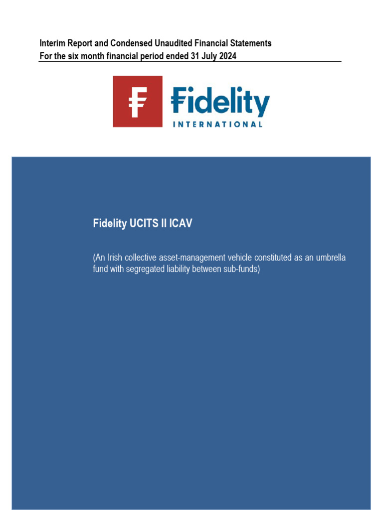 Fidelity UCITS II Interim Financial Report | PDF | Investment Fund ...