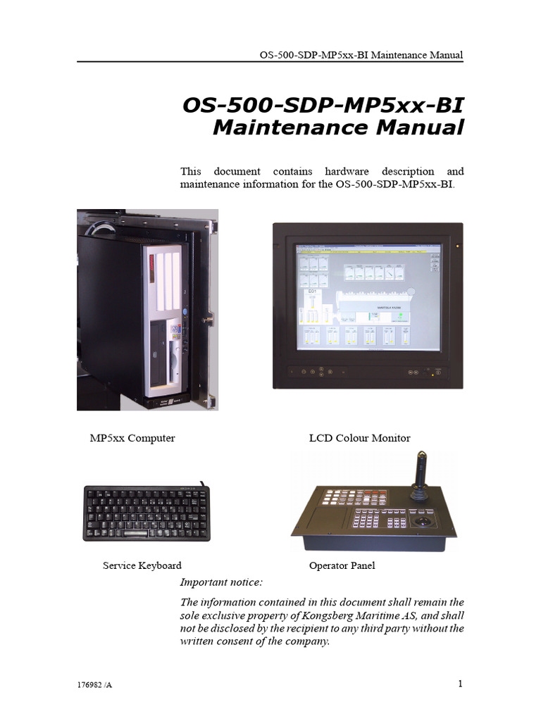 OS-500-SDP-MP5xx-BI Maintenance Manual | PDF | Mains Electricity | Computer Keyboard