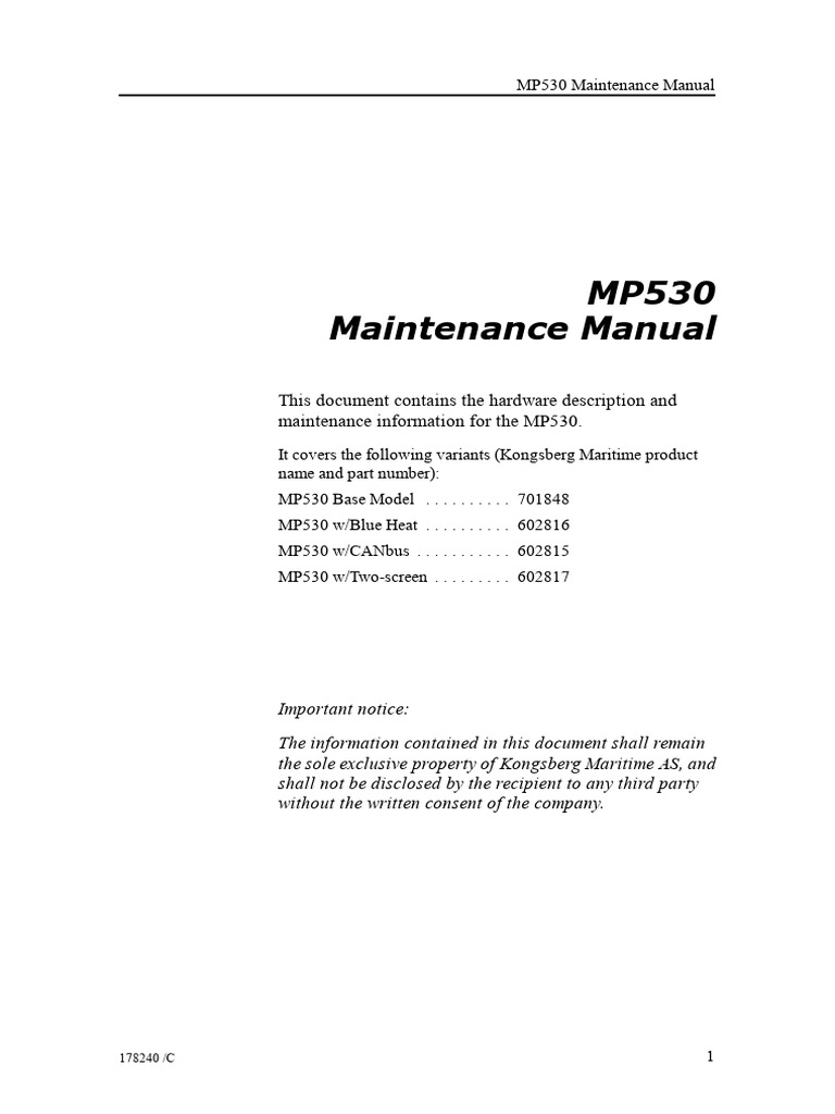 MP530 Maintenance Manual | PDF | Usb | Electrical Connector