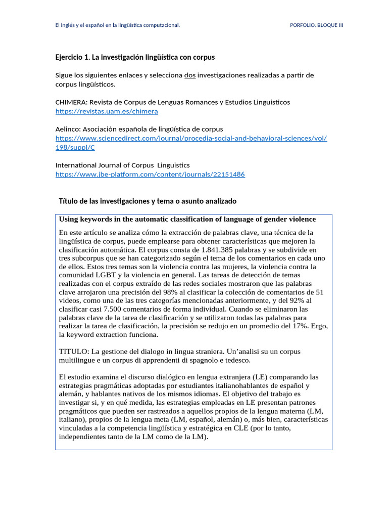 Tema 0. Portfolio | PDF | Lengua española | Lingüística