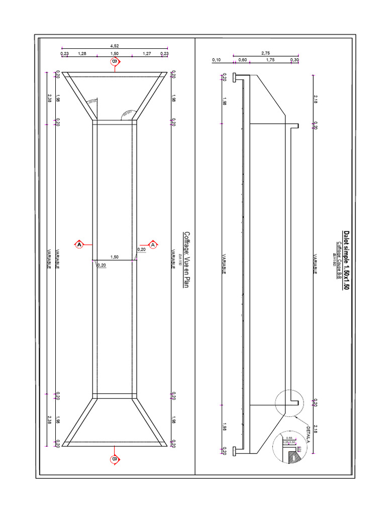Plan de Ferraillage pour Dalot 1.50x1.50 | PDF