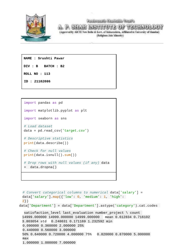 srushti_ml_assign1 | PDF | Receiver Operating Characteristic | Sensitivity And Specificity