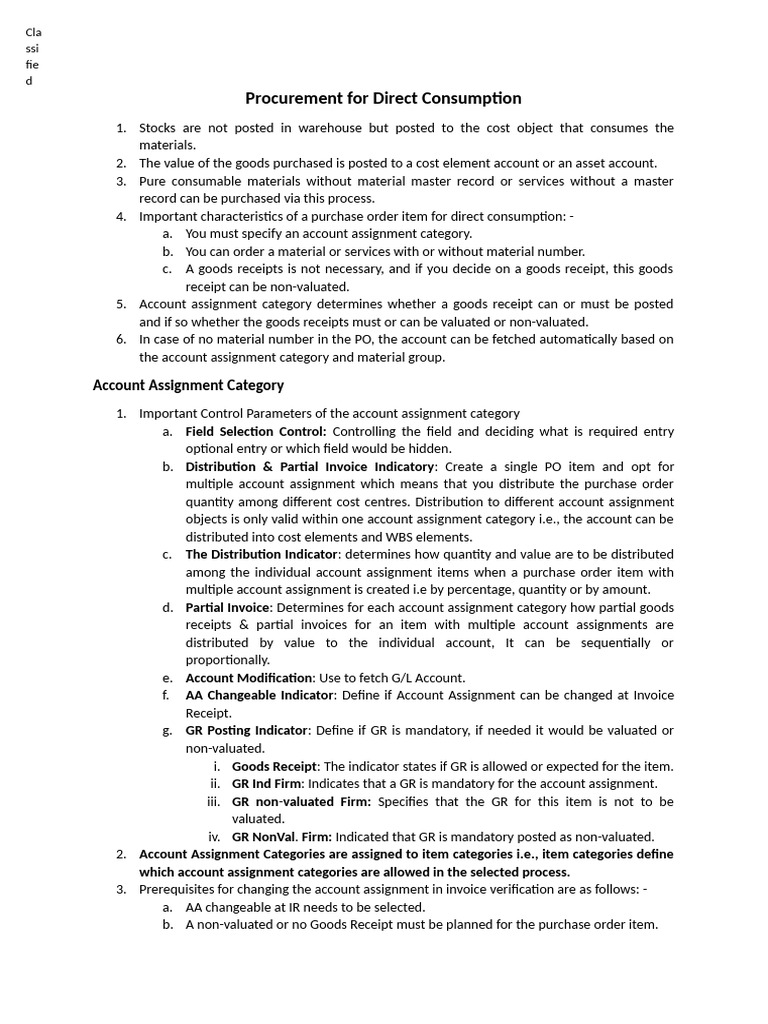 Direct Consumption Procurement Guide | PDF | Goods | Receipt