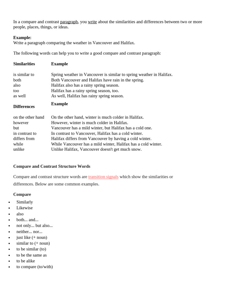 Similarities and Differences | PDF | Communication | Plants