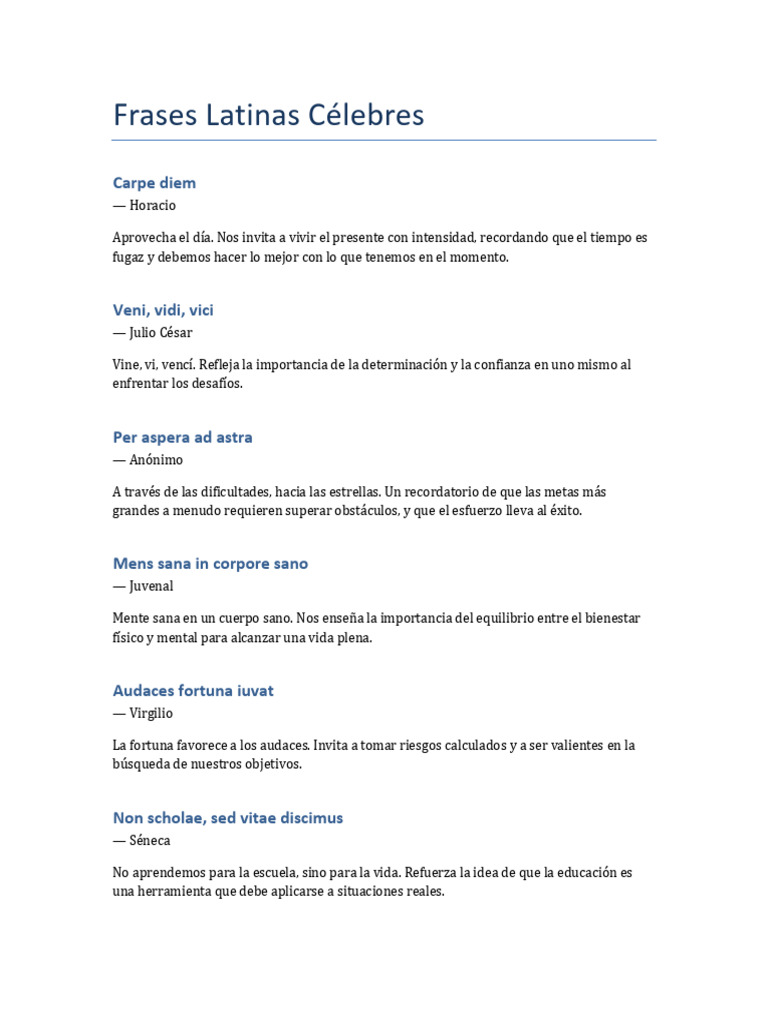 Frases Latinas | PDF