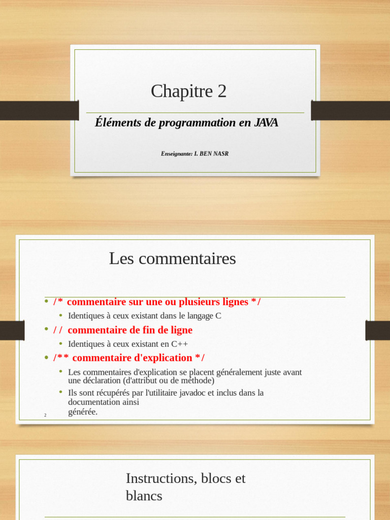 Chapitre 2 POO Étudiant | PDF | Java (Langage de programmation) | Booléen