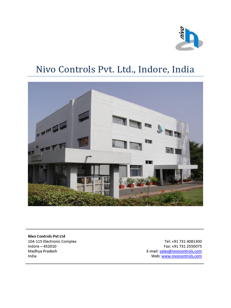 Nivo Controls Pvt. Ltd. Company Profile | PDF | Flow Measurement