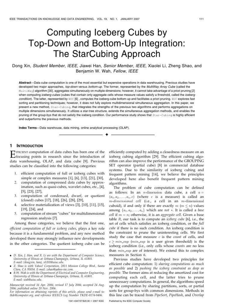 iceberg | PDF | Data Warehouse | Algorithms And Data Structures