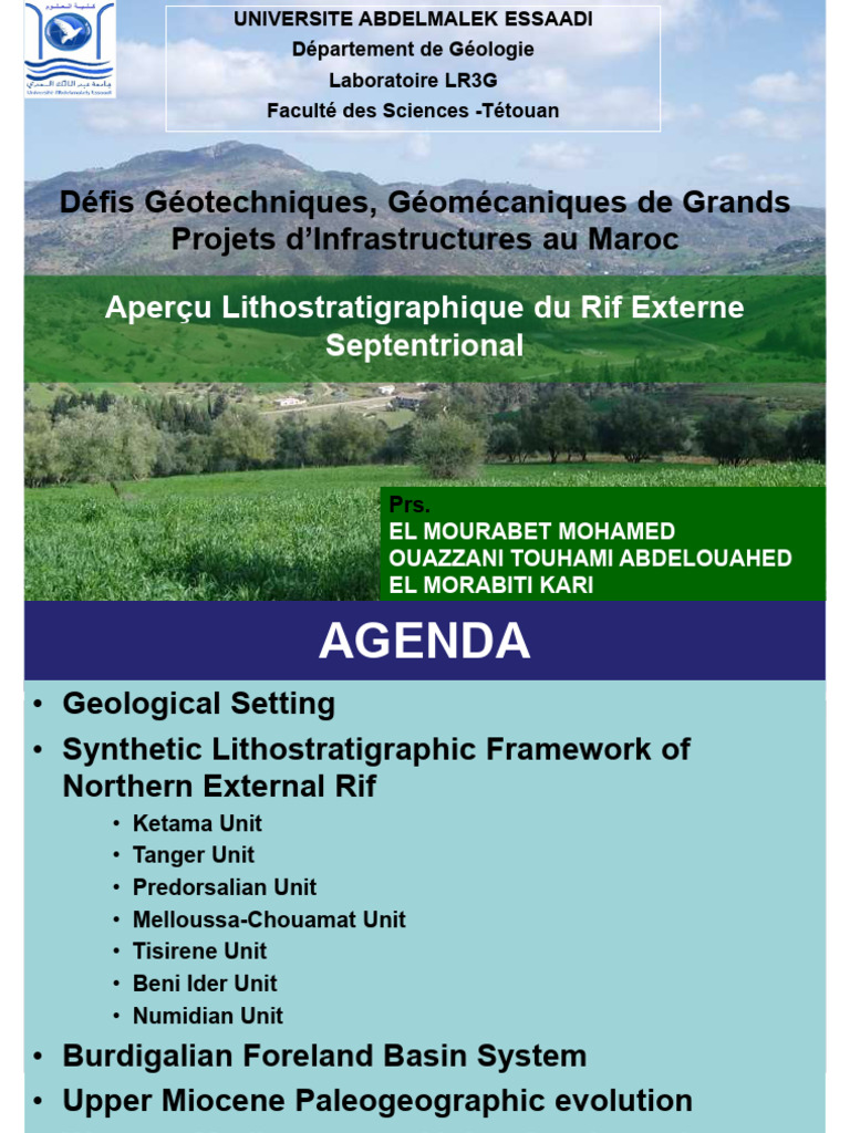 El Mourabet - Rif Oral Communication VF | PDF | Earth Sciences | Tectonics