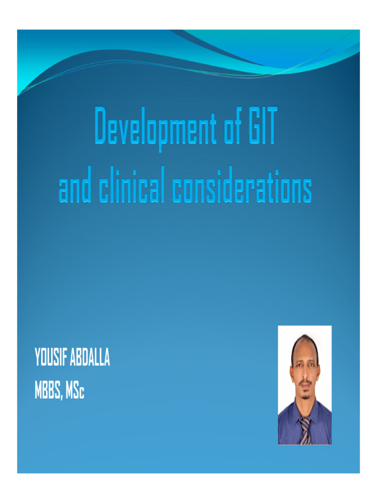 Development of The GIT and Clinical Considerations | PDF | Stomach ...