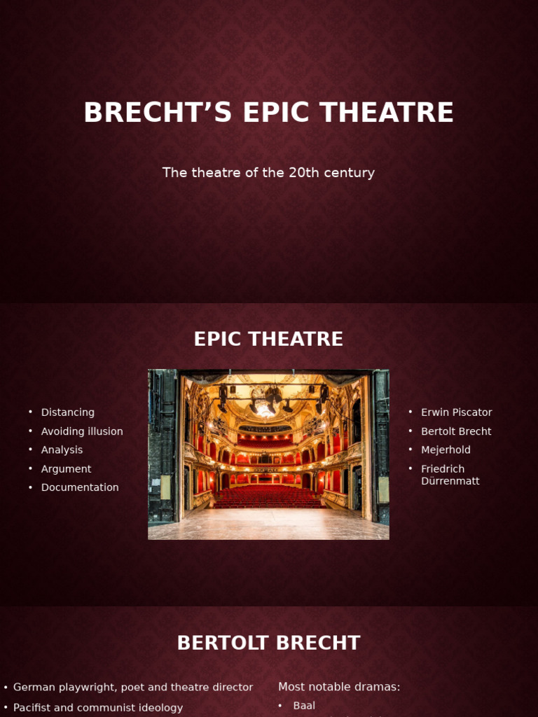 Brecht's Epic Theatre Characteristics | PDF