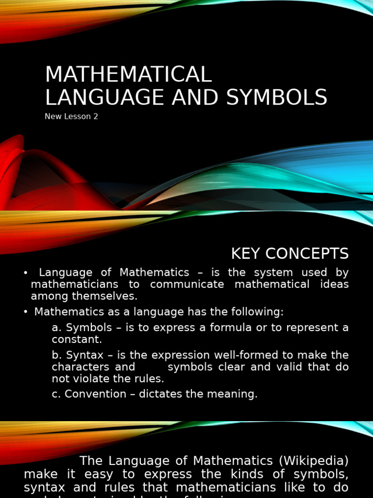 Understanding Mathematical Language and Symbols | PDF | Mathematics ...