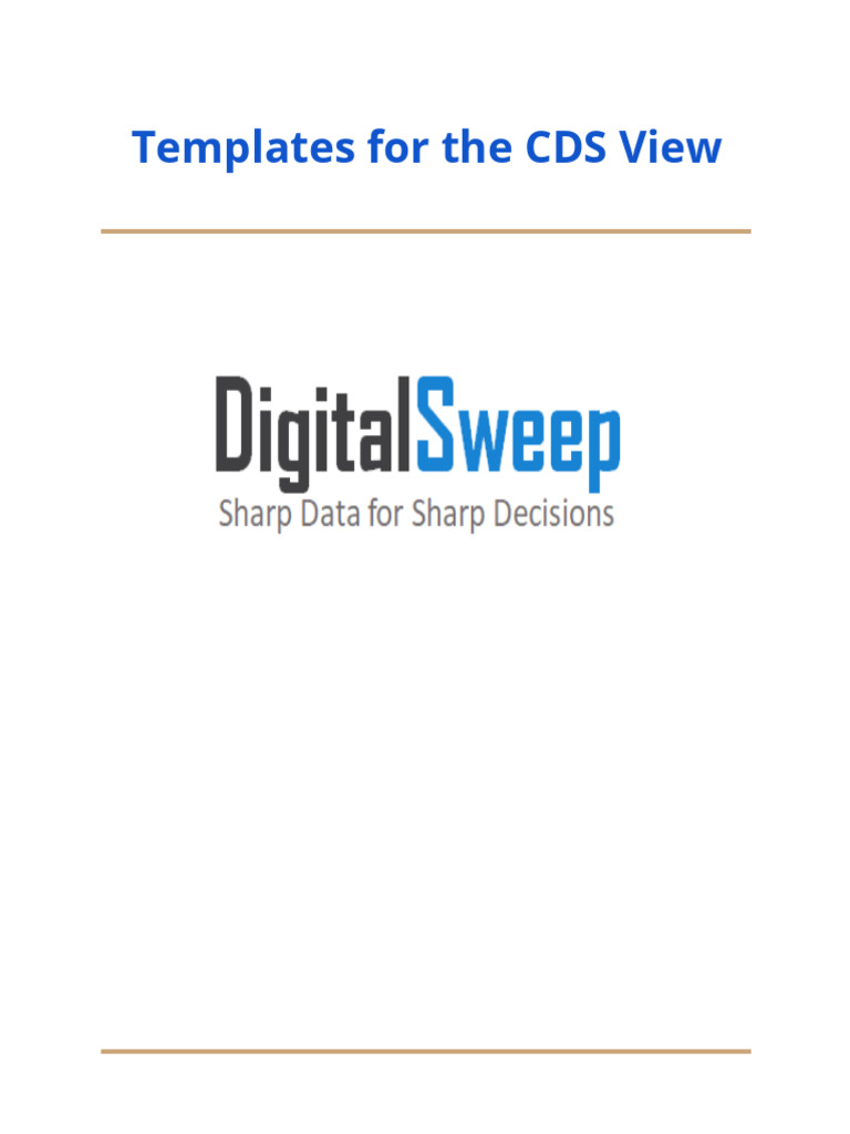 Templates For The CDS View | PDF | Sql | Software Development
