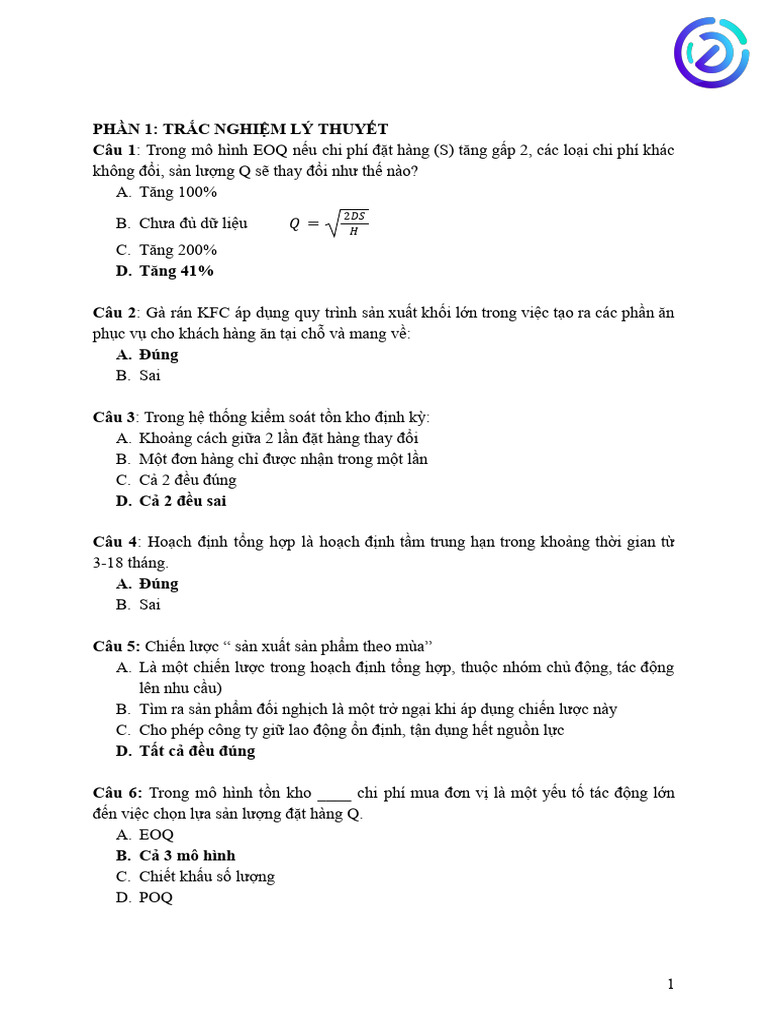 ĐỀ 202 QLSX | PDF