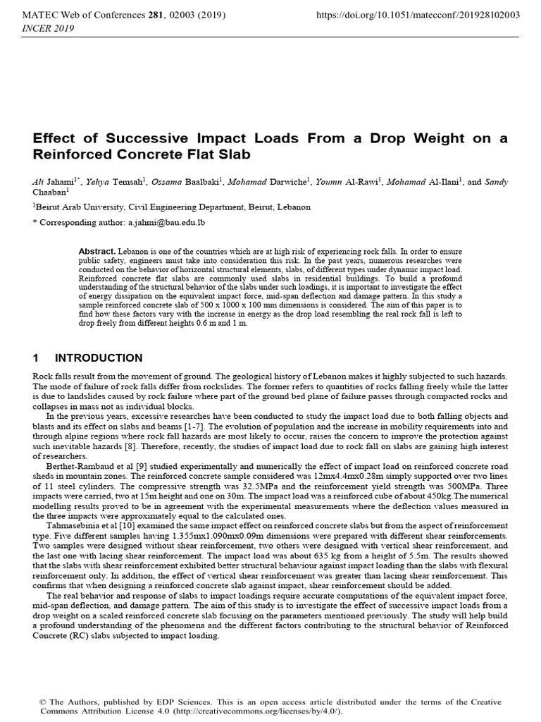 Matecconf Incer2019 02003 | PDF | Strength Of Materials | Force