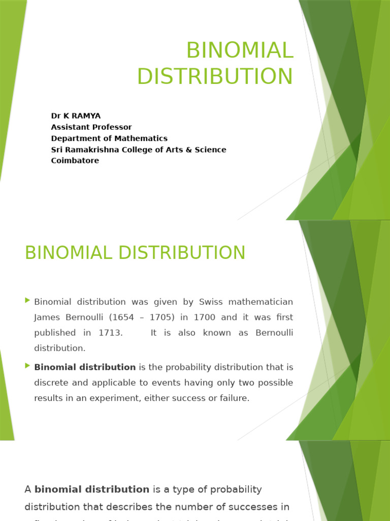 Binomial Distribution | PDF | Probability Distribution | Applied Mathematics