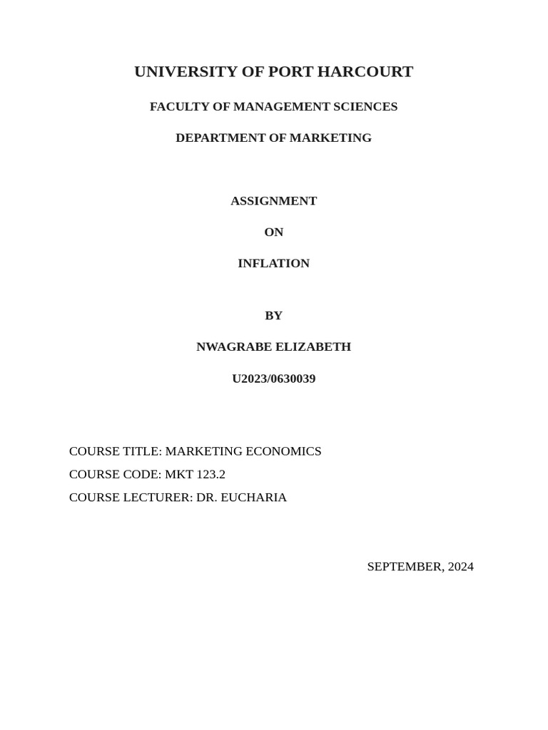 Elizabeth | PDF | Cost Of Living | Inflation