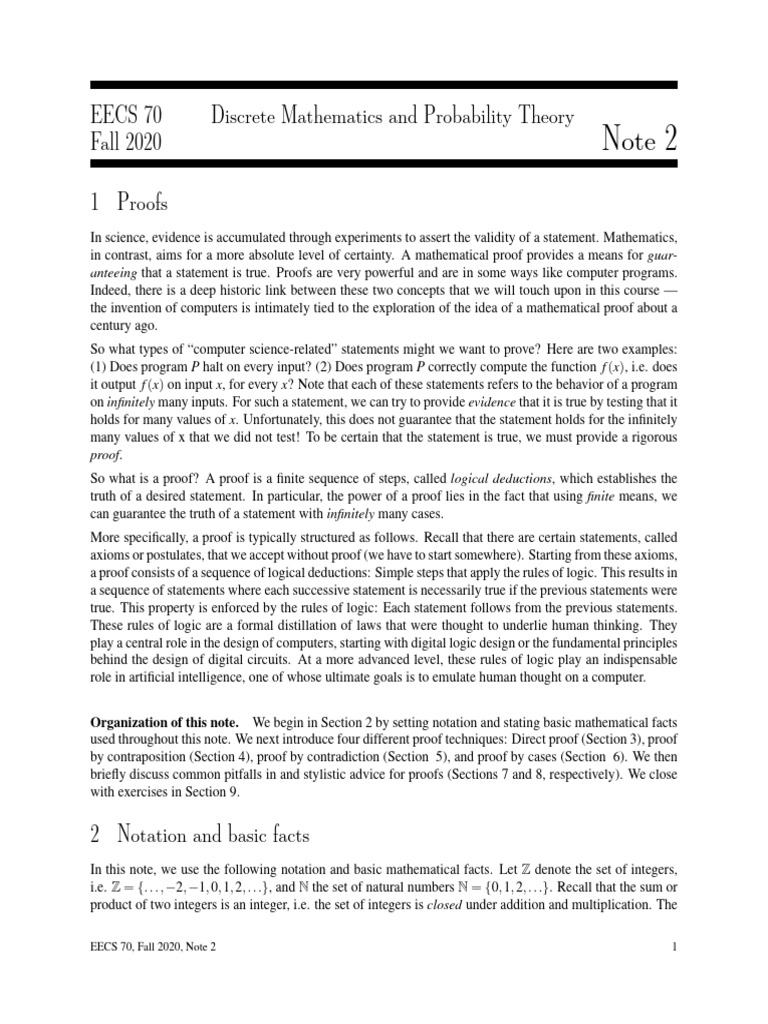 2 proof | PDF | Mathematical Proof | Theorem