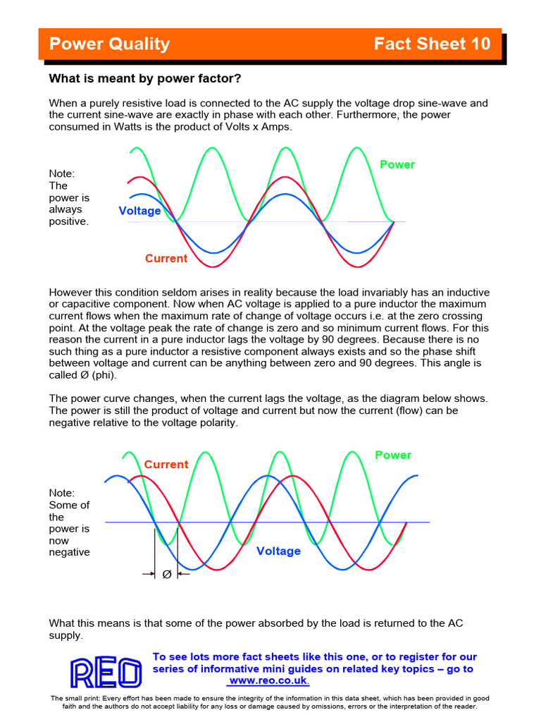 Power Quality 10 - Power Factor | PDF | Electrical Impedance | Capacitor