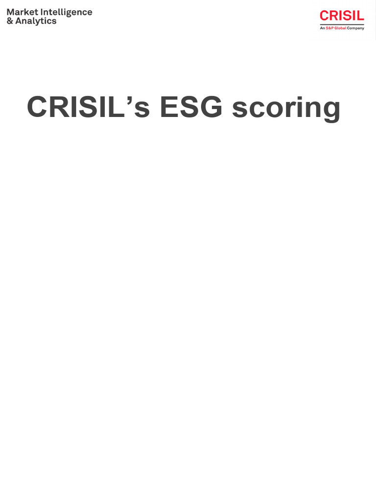 crisil-esg-methodology | PDF | Governance | Waste Management