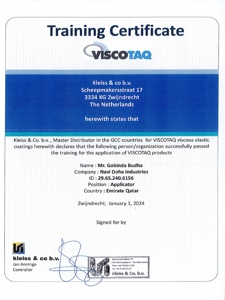 5.Sample certificate - 1 | PDF