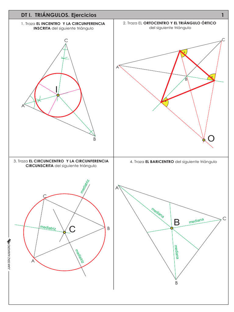 2.4. DT 1. Formas Polígonales I. Triángulos. Ejerc. Soluc. | PDF | Triángulo | Formas geométricas