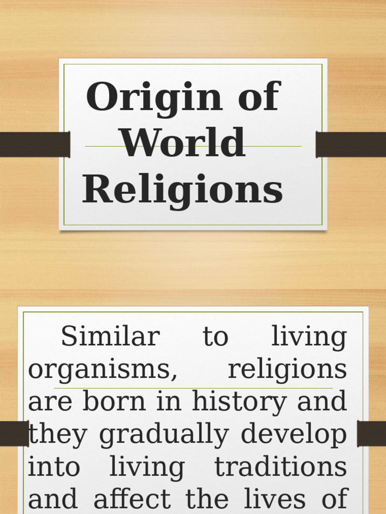 Lesson 2 Origin of World Religions | PDF | Prophets And Messengers In ...