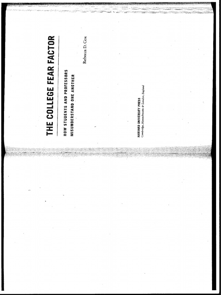E. Student Fear Factor by Rebecca Cox | PDF