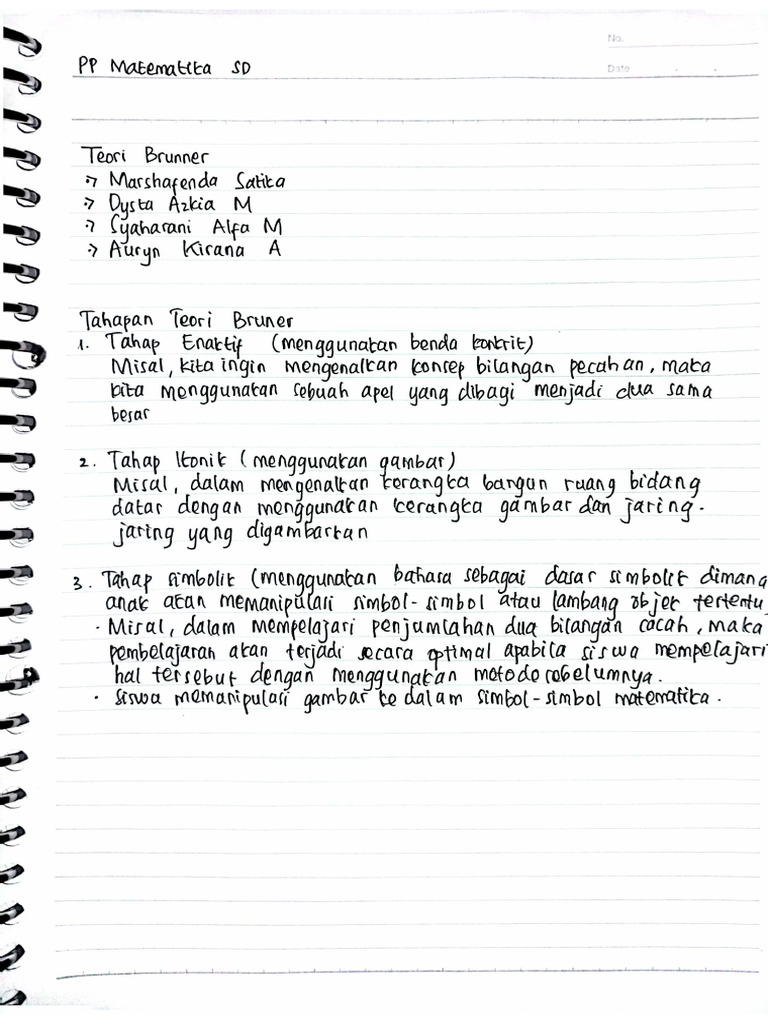 PP MTK SD_TEORI BRUNER | PDF