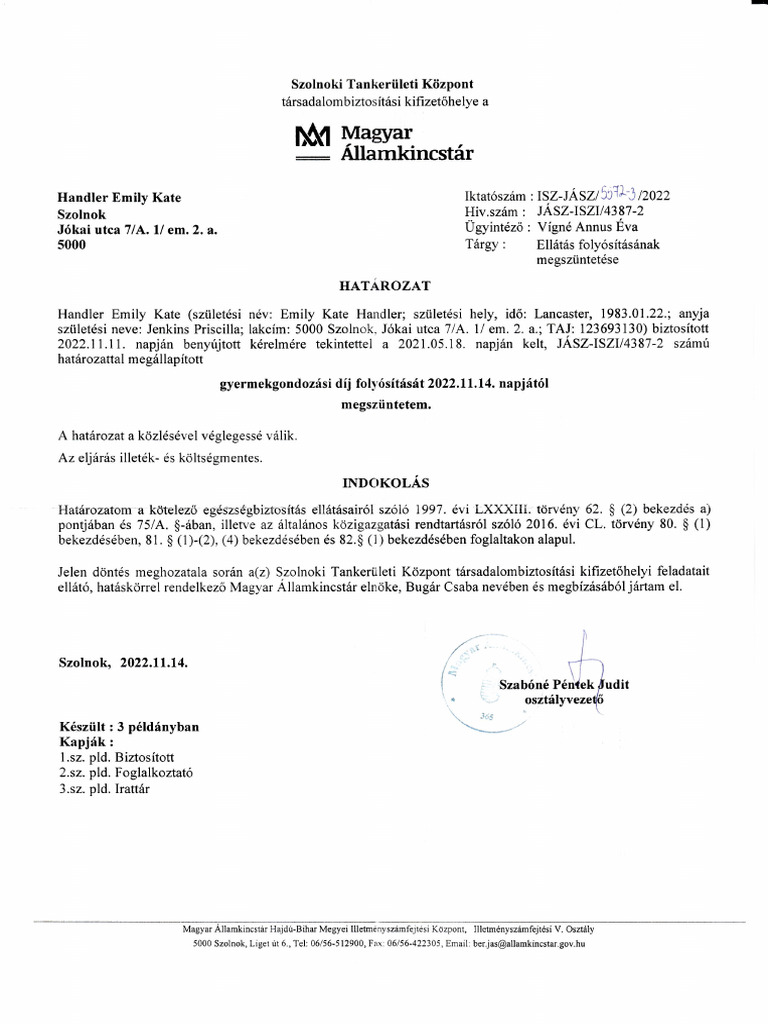 Gyed Hatarozat | PDF